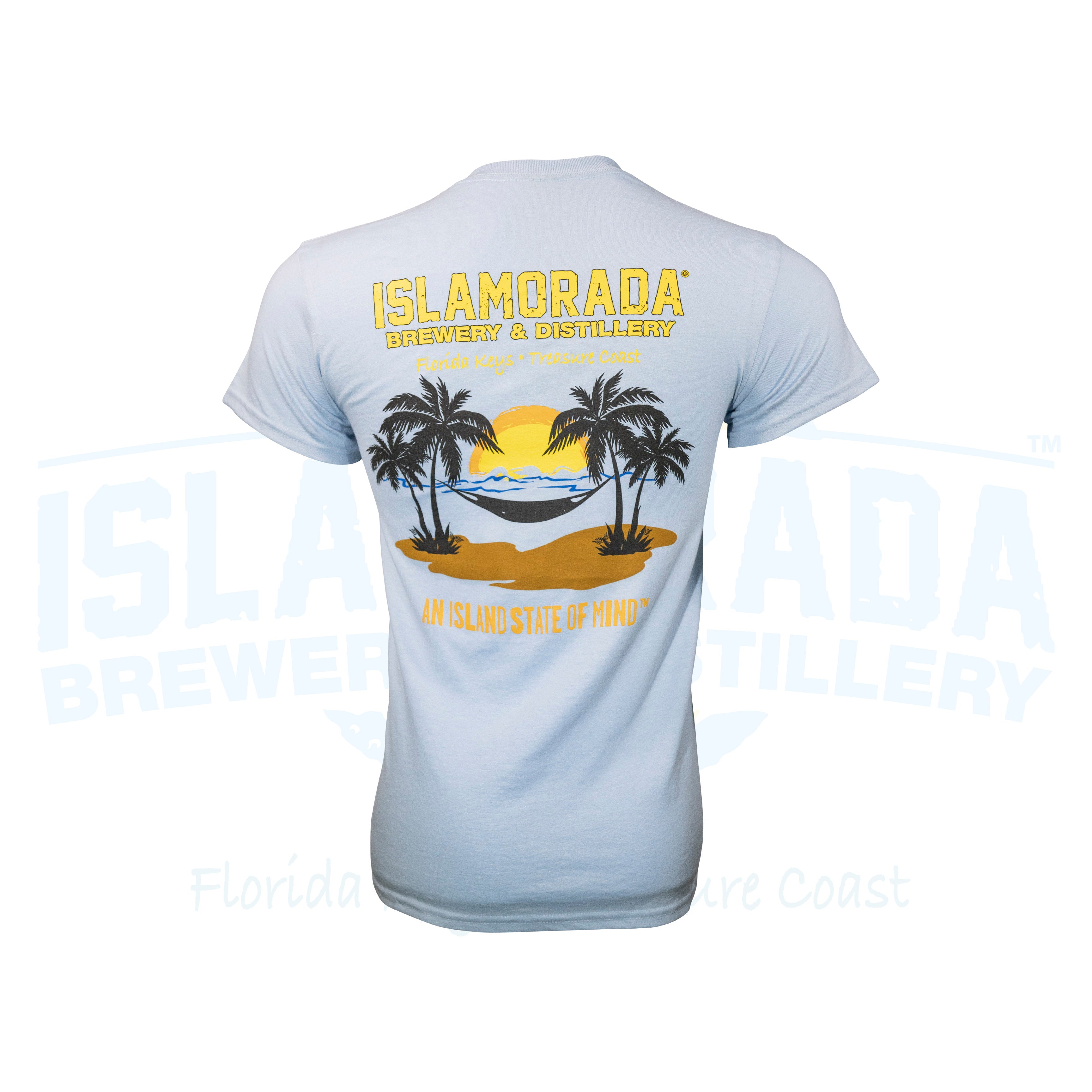 SS Tee "Sunset" Light Blue – Islamorada Beverages Direct