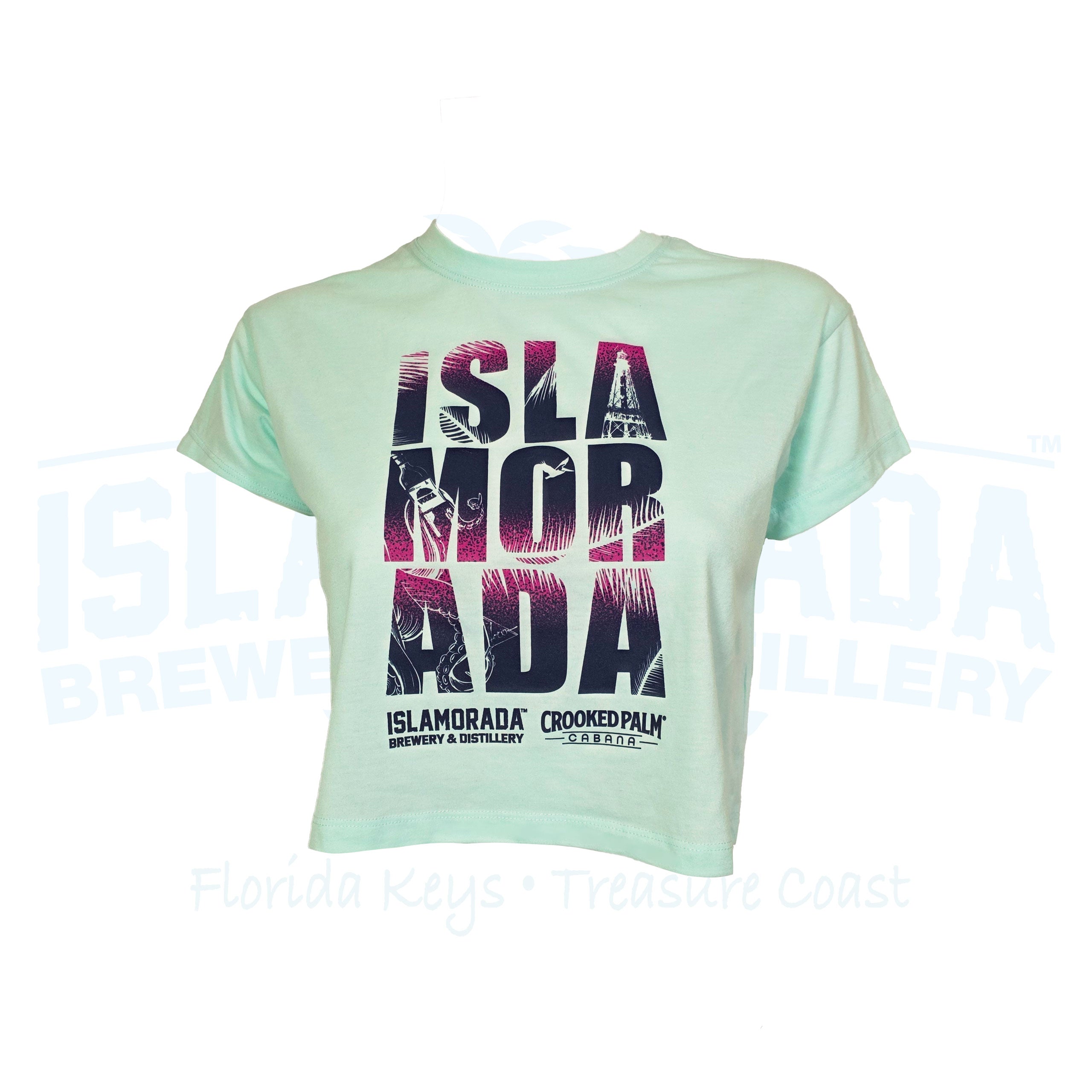 Crop Tee ISLA MOR ADA Mint – Islamorada Beverages Direct