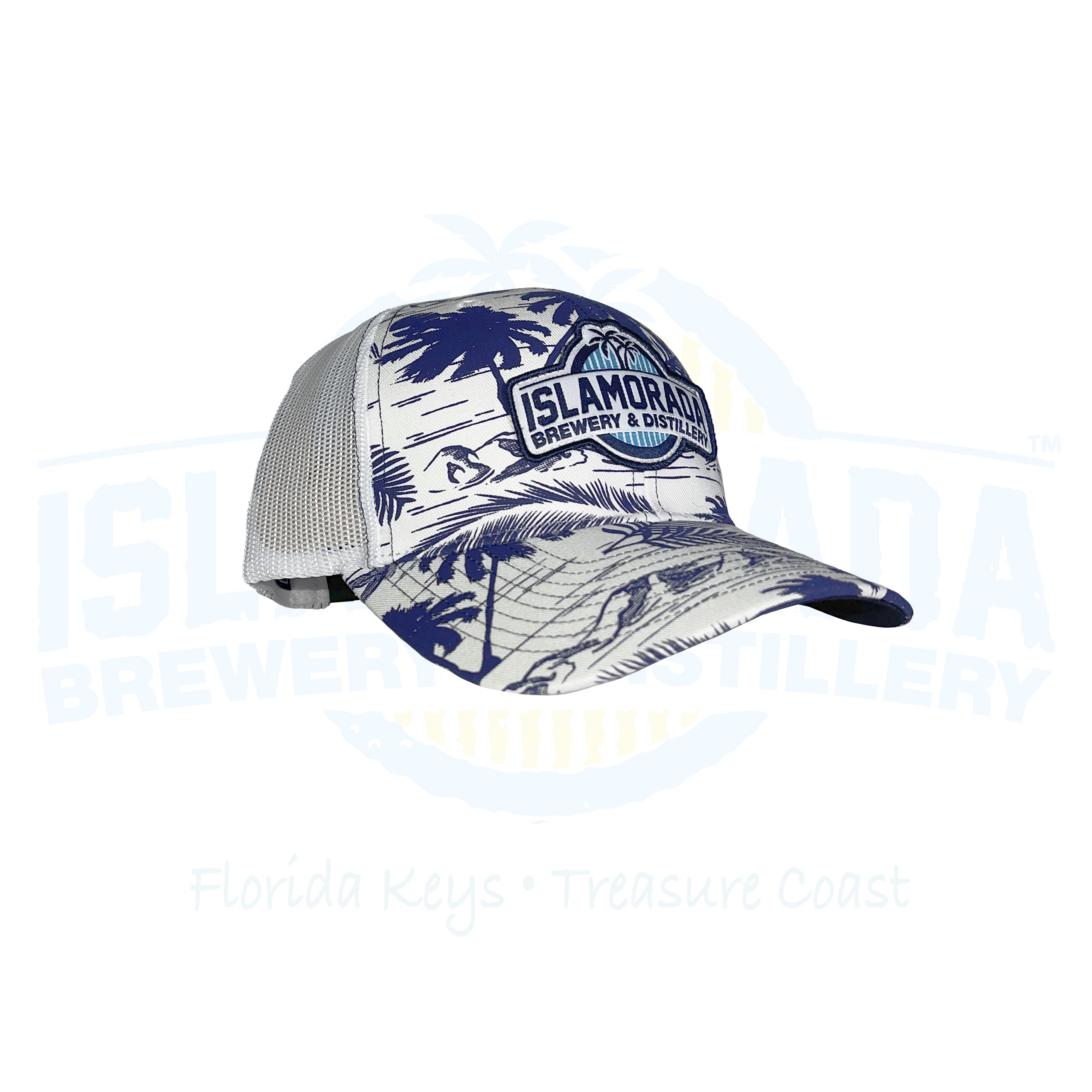 Trucker Hat Island Print Patch – Islamorada Beverages Direct